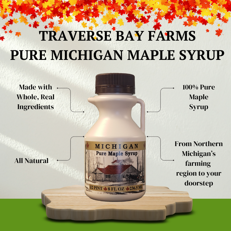 1 bottle of 100% Pure Michigan Maple Syrup - 8Fl. Oz. Bottles ...